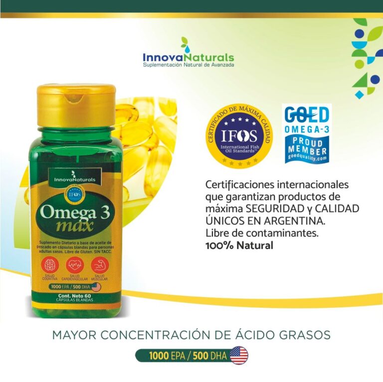 Omega 3 MAX con Certificación IFOS y GOED - InnovaNaturals