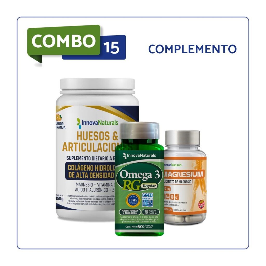 COMBO 15 - COMPLETO (Colágeno + Omega Regular + Glicinato) - InnovaNaturals